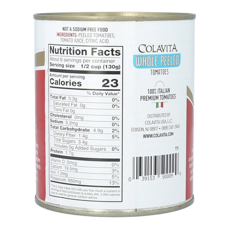 Colavita Whole Peeled Italians Tomatoes 28 Ounce Colavita USA Colavita Whole Peeled Italians Tomatoes 28 Ounce Colavita USA
